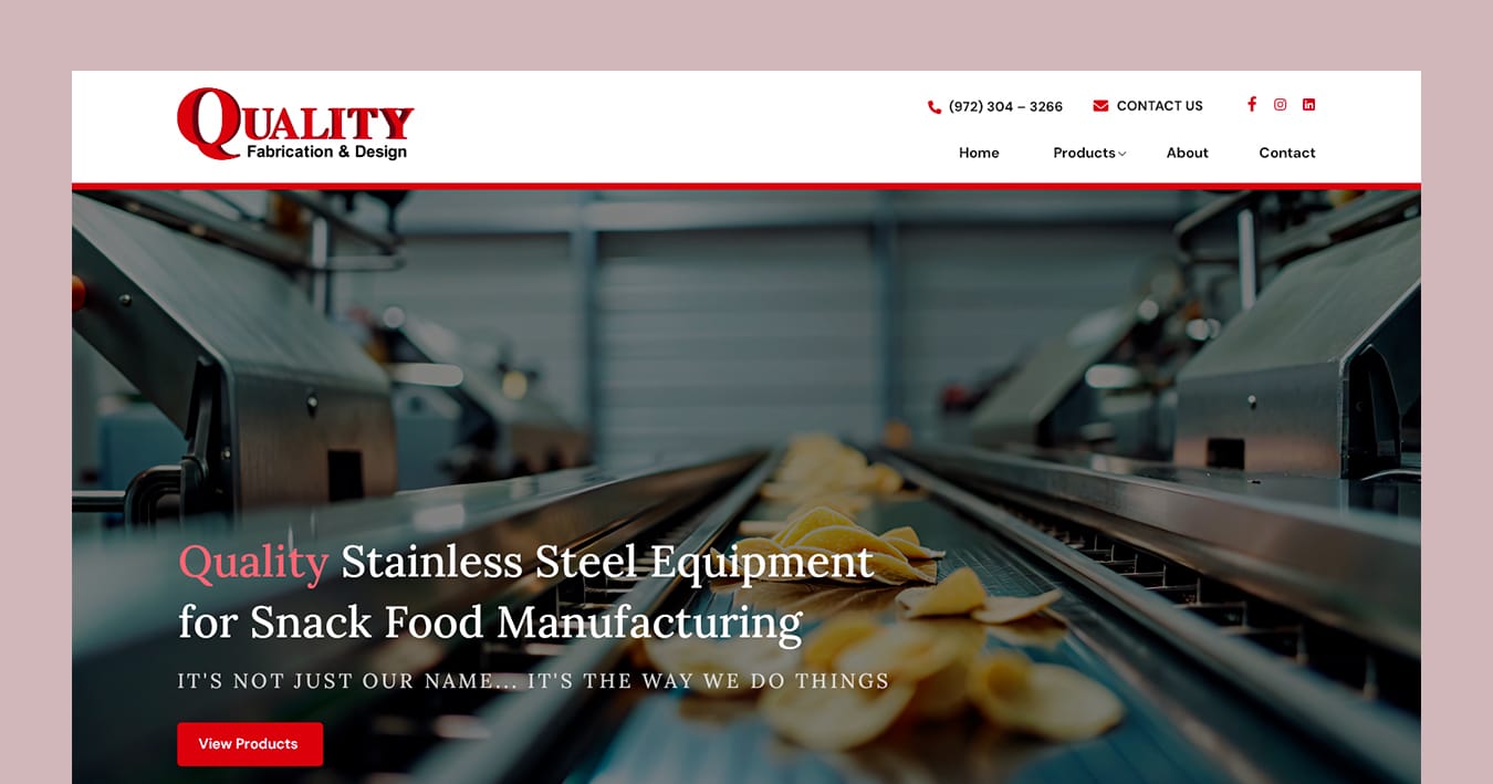 Stainless Steel Snack Food Equipment | Quality Fabrications
